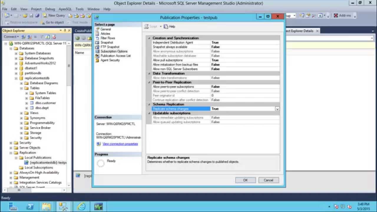 Sql Server Replication Part 4 Youtube