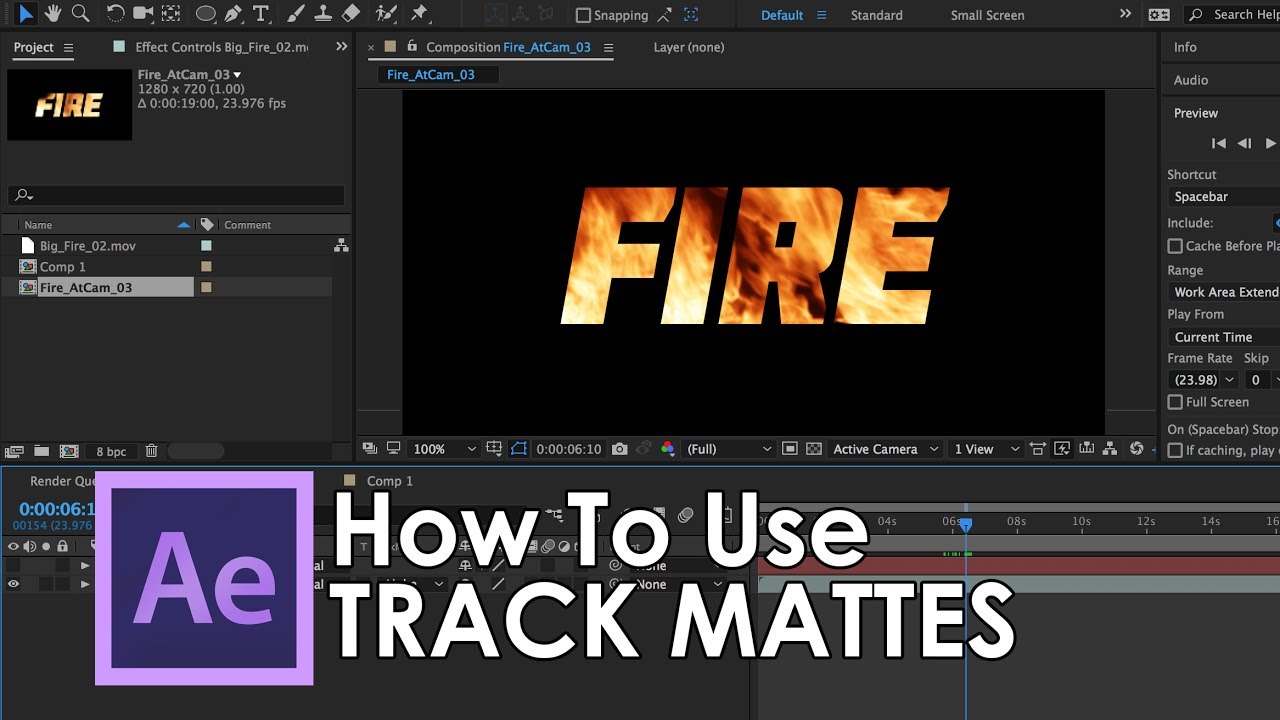 How To Use Track Mattes In Adobe After Effects Tutorial Youtube