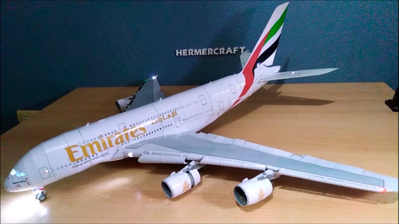Emirates A380 800 Papercraft Youtube
