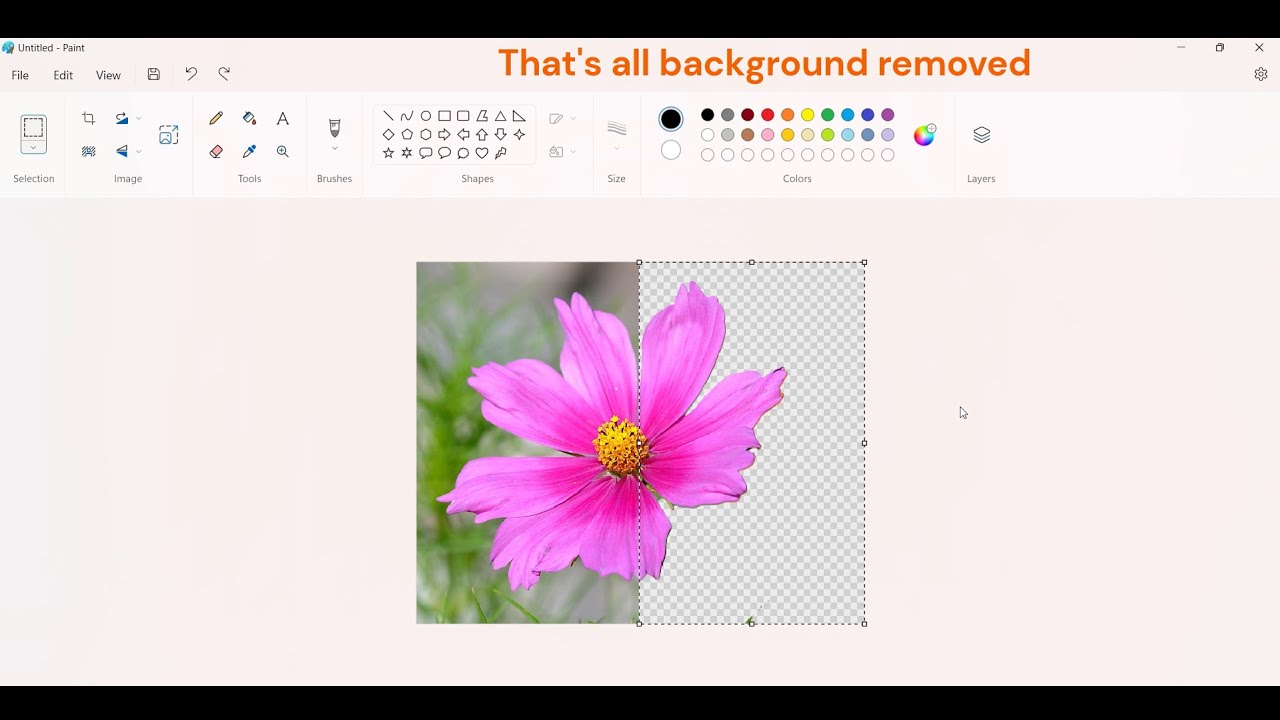 How To Remove The Background In Ms Paint Within 10 Seconds Youtube