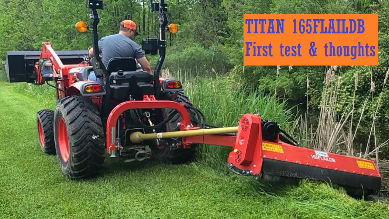 7 Testing A Titan 3 Point Offset Flail Ditch Bank Mower Youtube