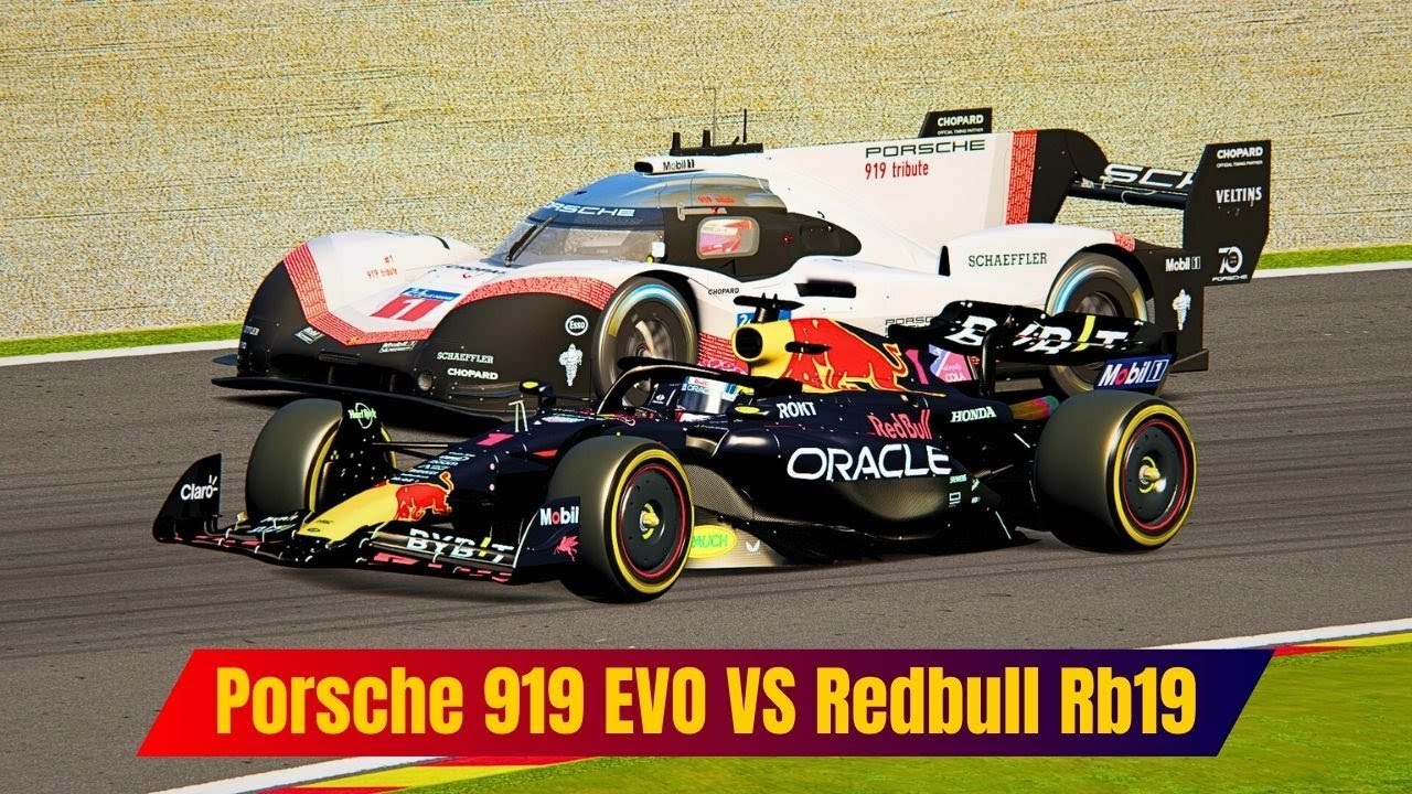 Battle Of Titans Redbull Rb19 Vs Porsche 919 Evo Tribute Youtube
