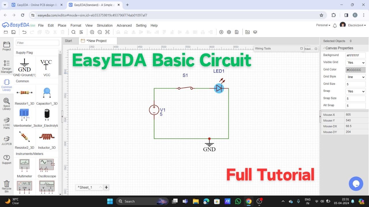 Easyeda Basic Circuit Simulation How To Use Easyeda Easyeda