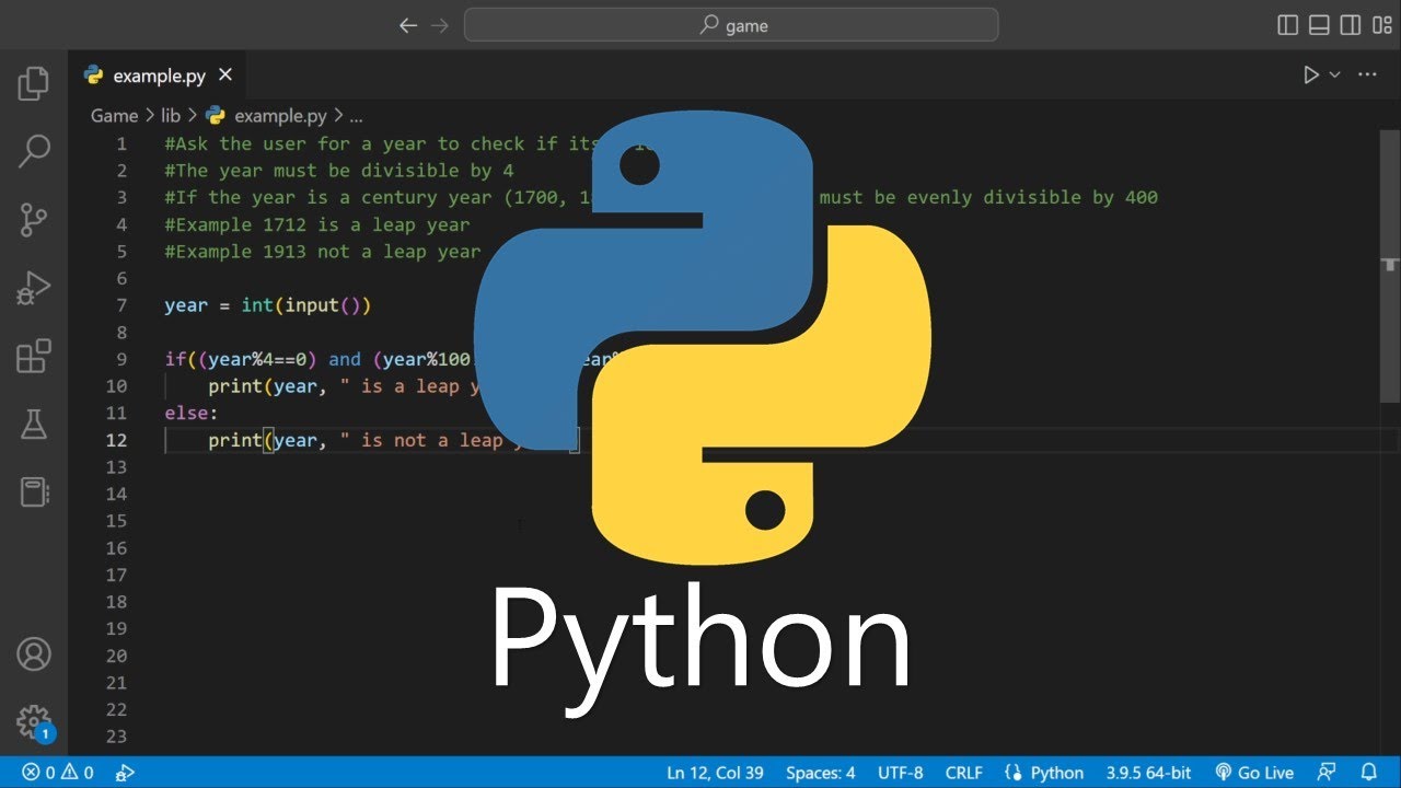 Leap Year Python How To Tutorial Youtube