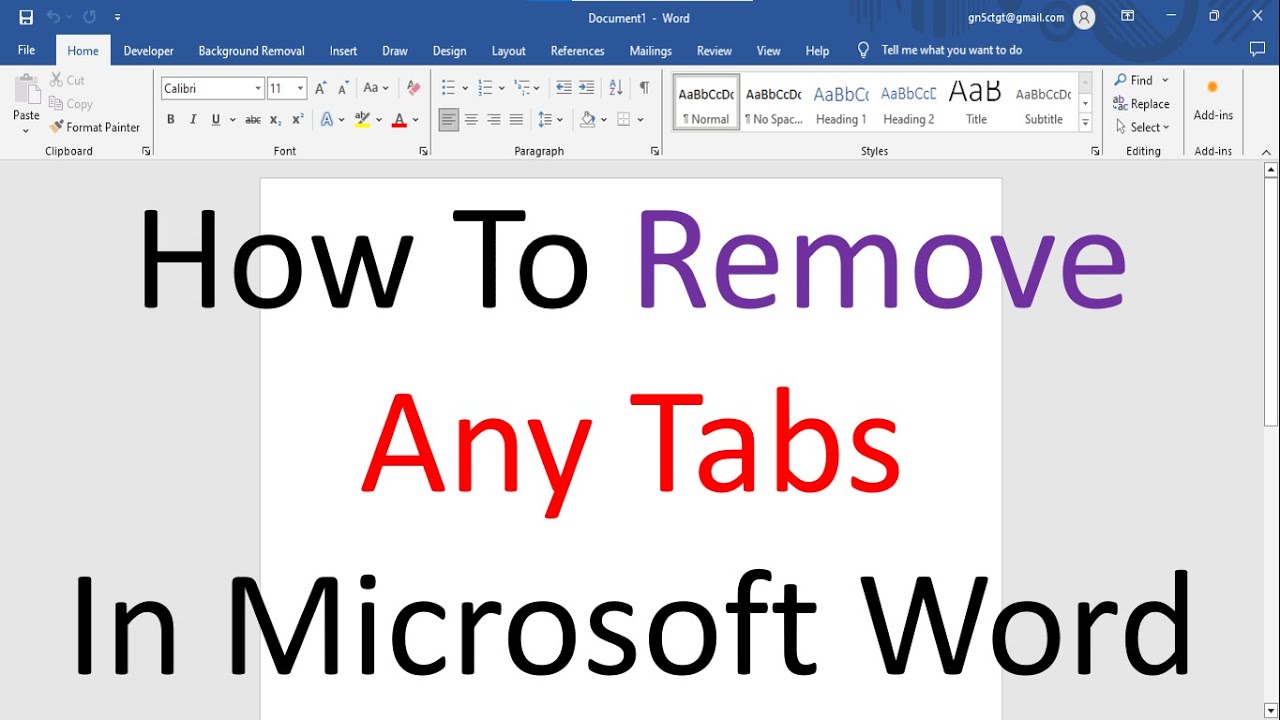 How To Remove Any Tab In Ms Word How To Set Tabs In Word How To