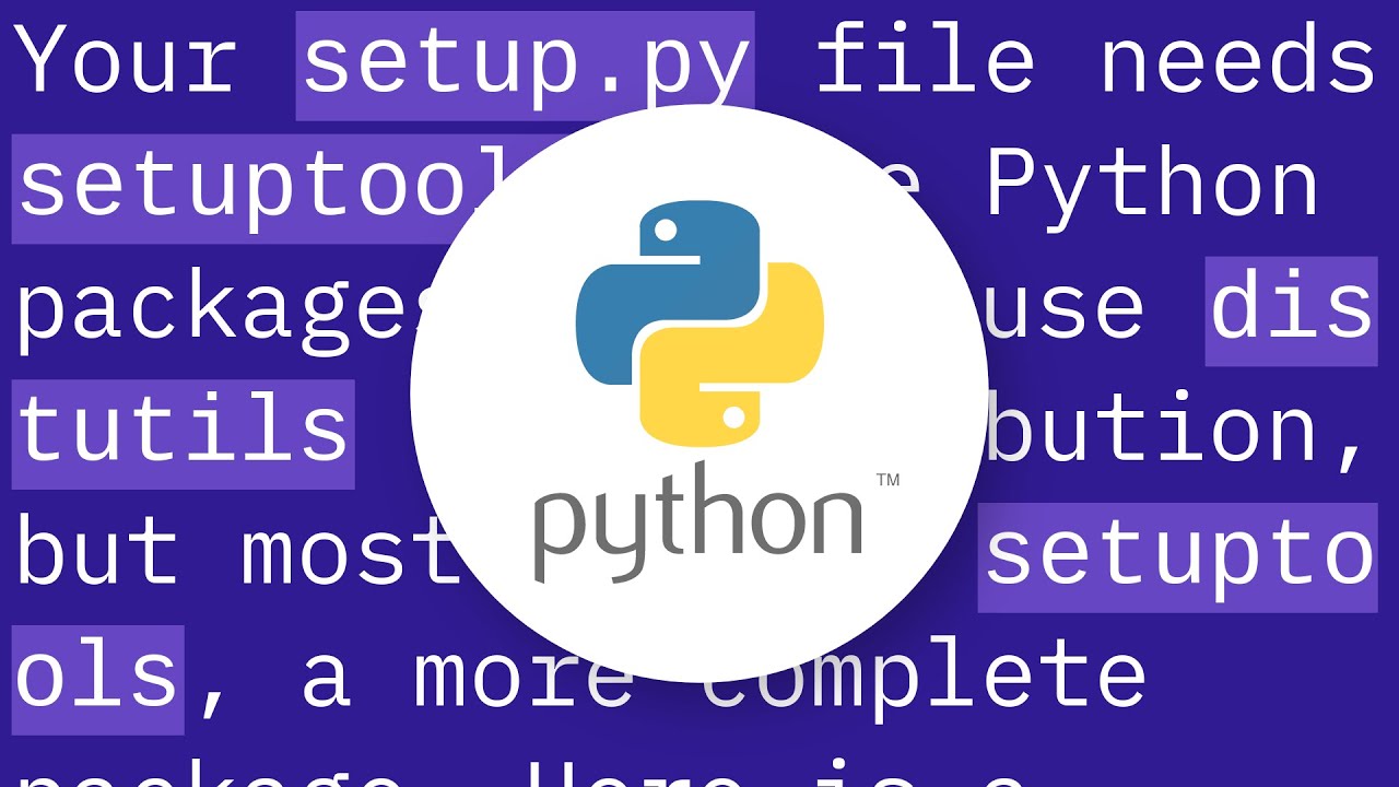Python 3 Importerror No Module Named Setuptools Youtube
