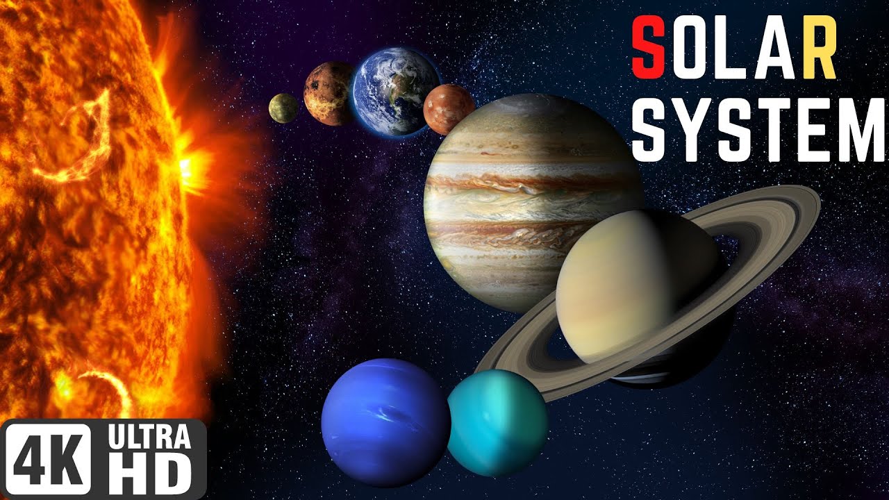 4k Video Ultra Hd Solar System Space Travel In Sun Moon And Mars
