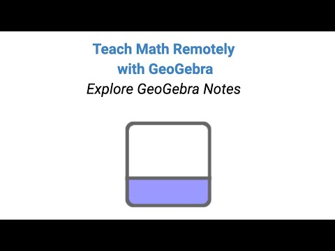 Teach Math Remotely With Geogebra Explore Geogebra Notes Youtube
