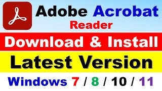 How To Download Install Adobe Acrobat Reader On Windows 10 Hindi ...