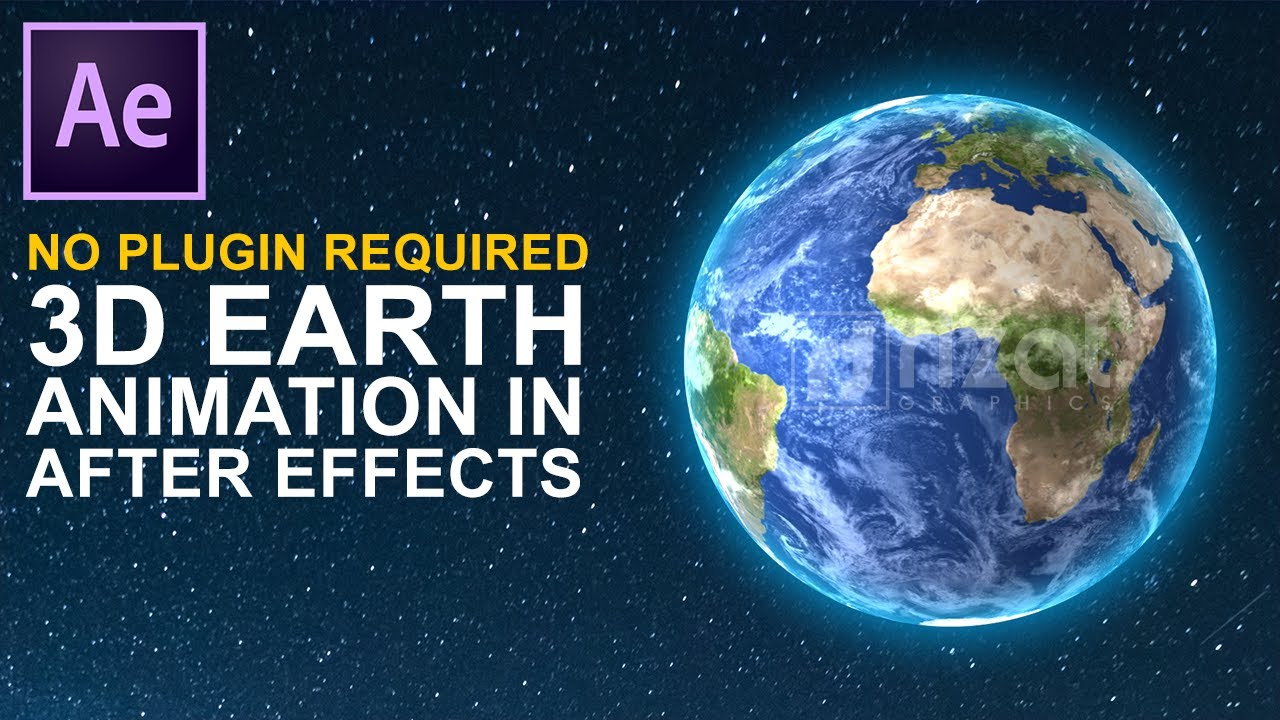 After Effects Tutorial Create Realistic 3d Spinning Earth Animation In