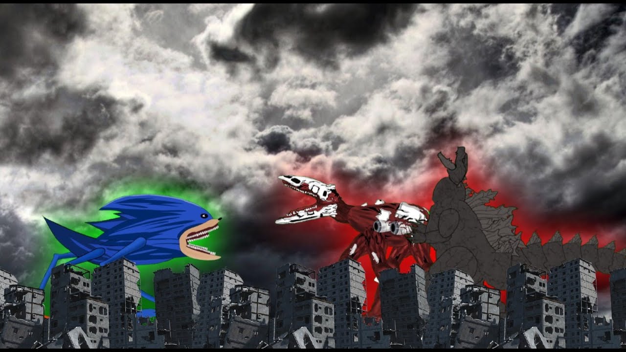 Shin Sonic Tapes Vs Godzilla Infected Sky Animation Drawing Cartoon