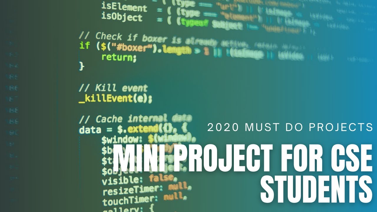 Mini Project Topics For Cse Students 2021 Youtube