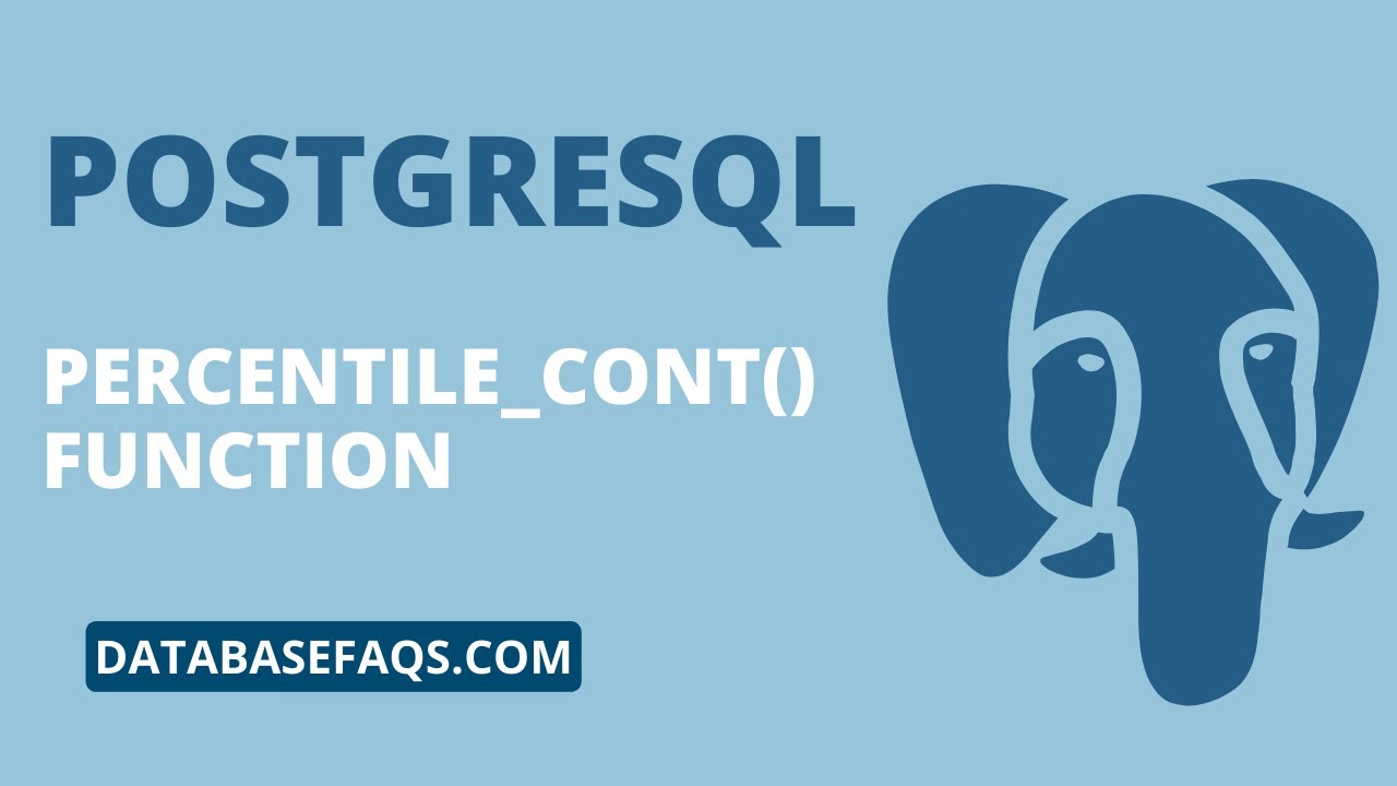 Postgresql Percentile Cont Function Percentile Cont Statistics