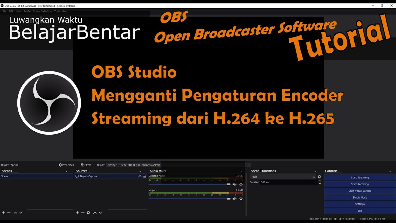 Pengaturan Obs Live Streaming Cara Mengganti Encoder Rtmps Dari