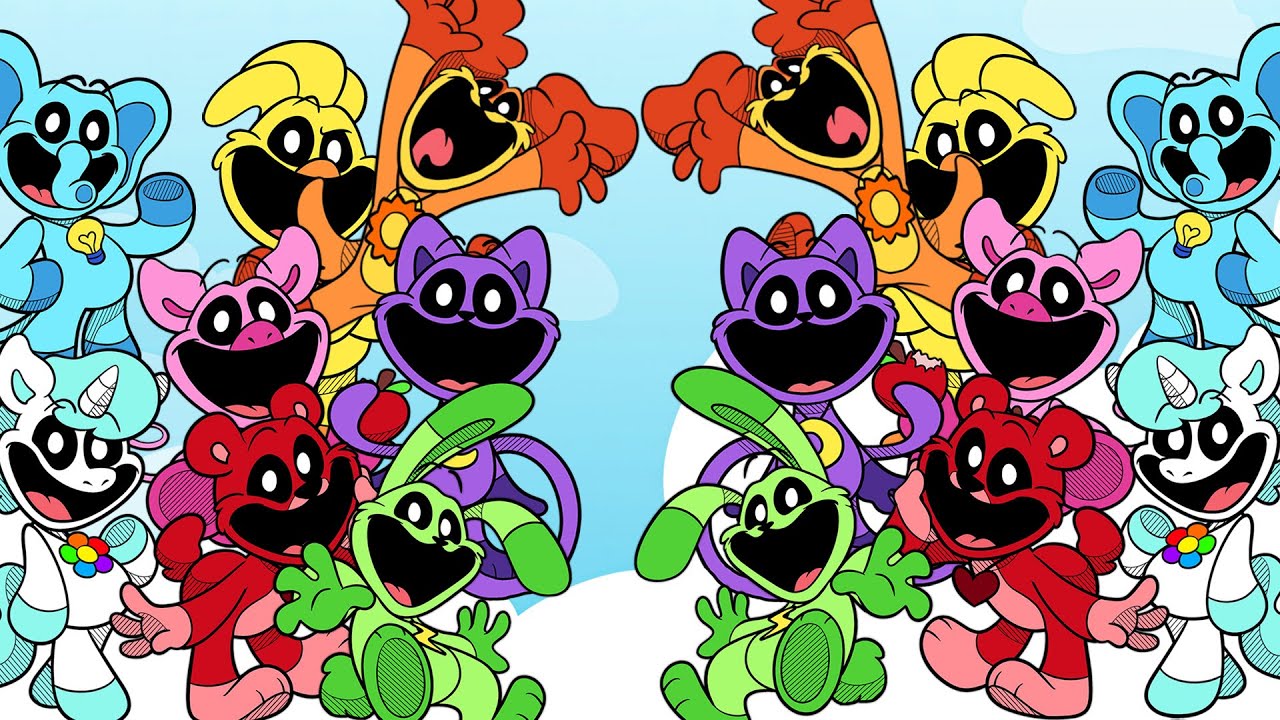 Fnf Sprunki All Phases Normal Vs Smiling Critters Sings Bluey Pony Girl ...