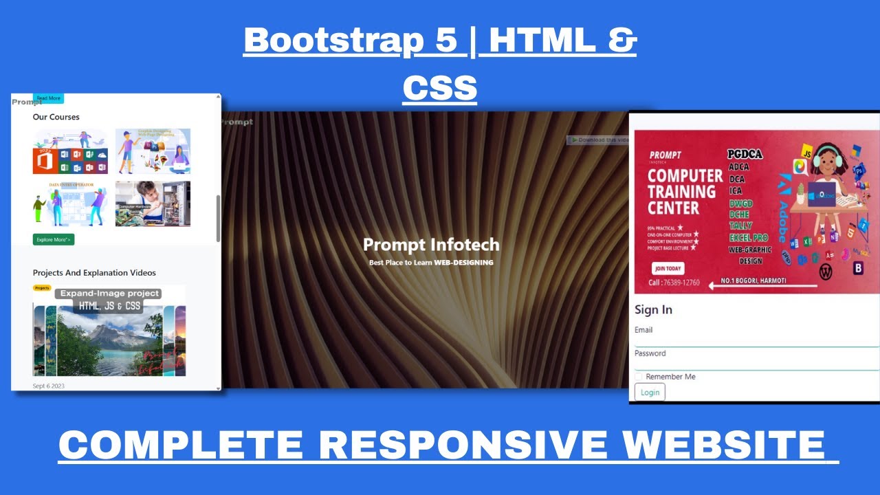 Complete Responsive Website Using Bootstrap 5 Html Css Tutorial