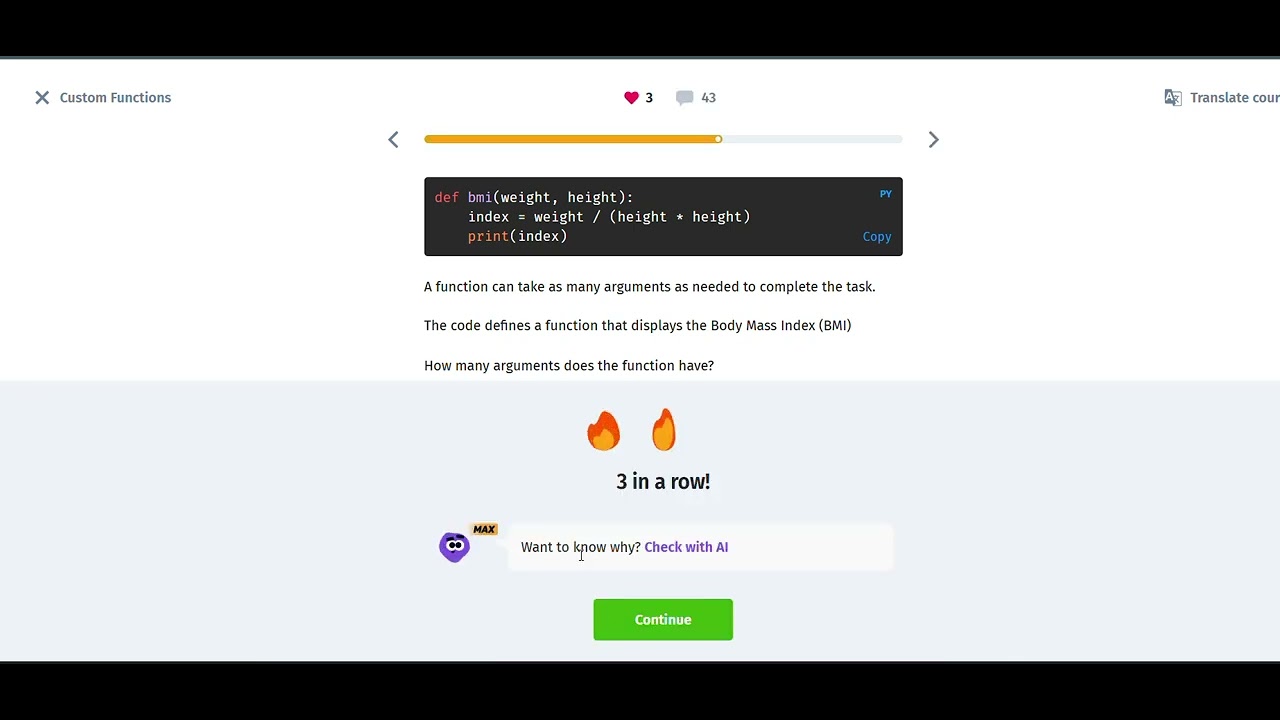 40 Custom Functions Coding Foundations Sololearn Youtube
