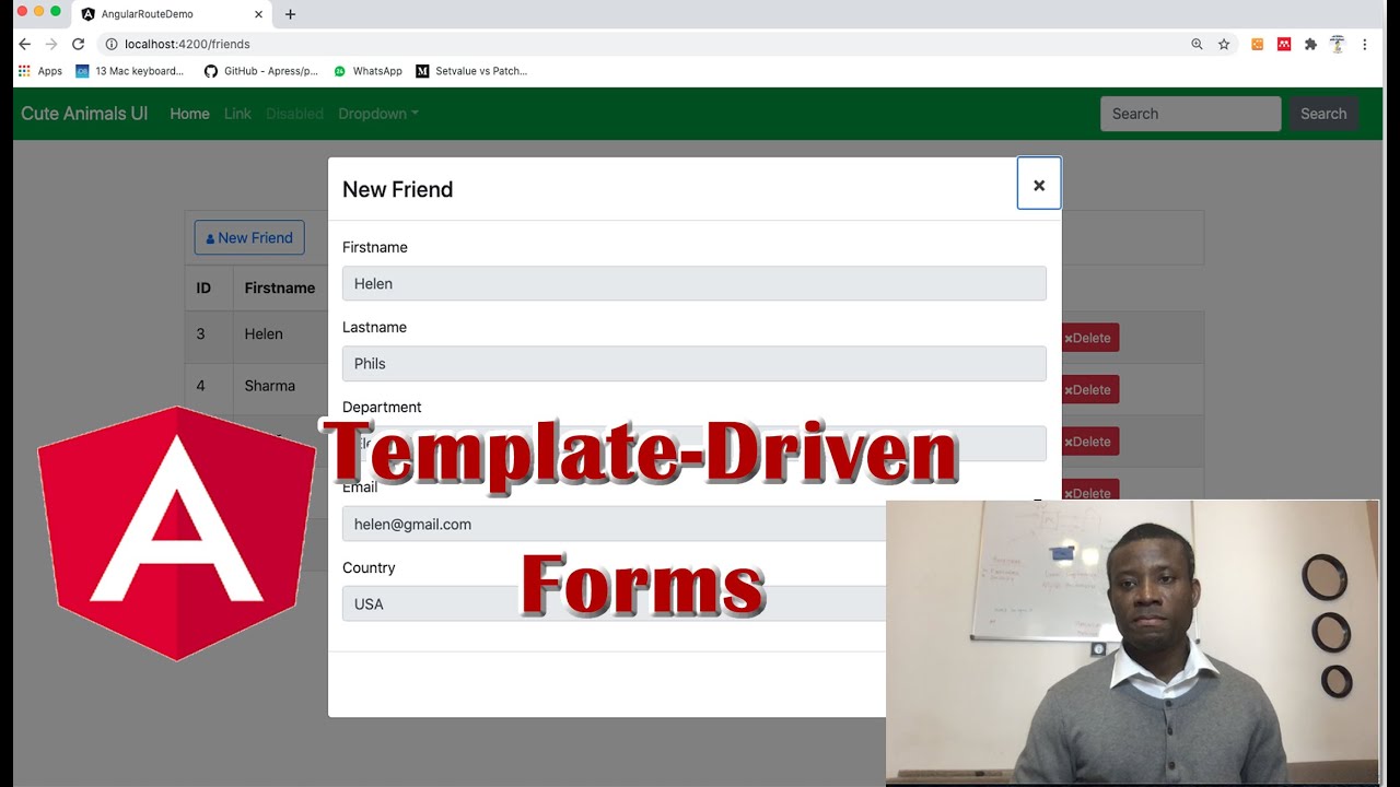 Forms In Angular Template Driven Form Youtube