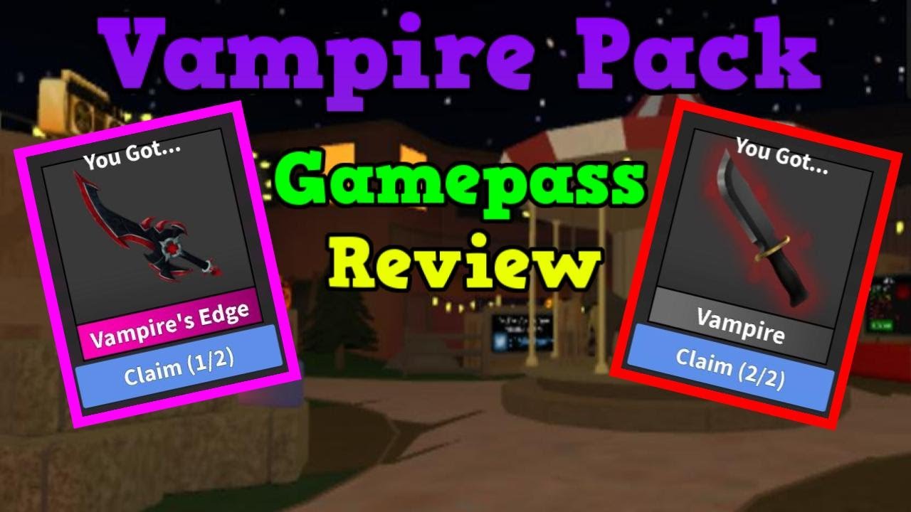 Vampire Pack Gamepass Review Roblox Murder Mystery 2 Mm2 Youtube