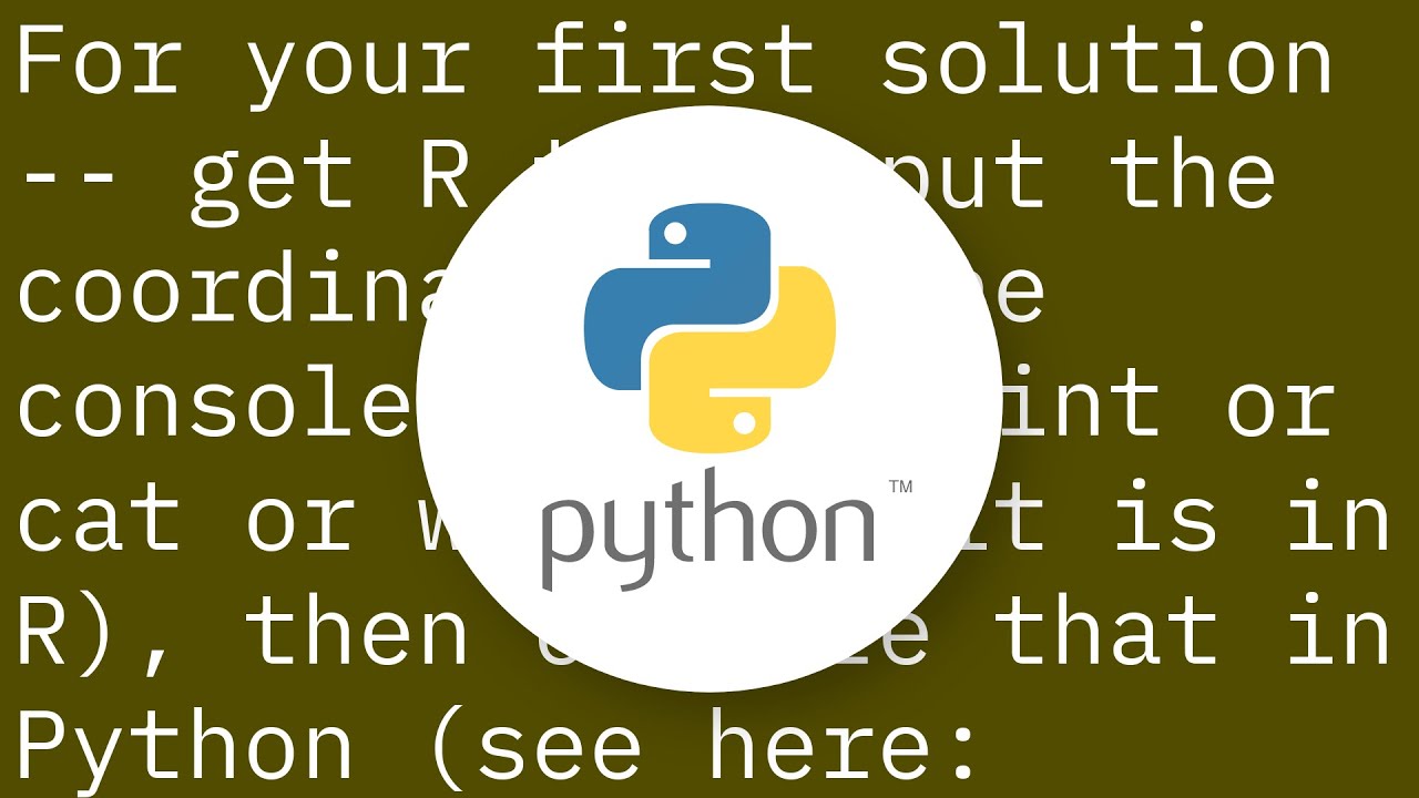 Run R Script From Python Youtube
