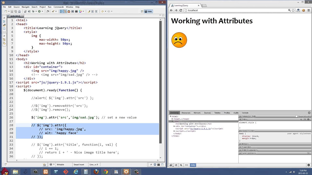 Beginner Jquery Tutorial 15 Manipulating Attributes Youtube