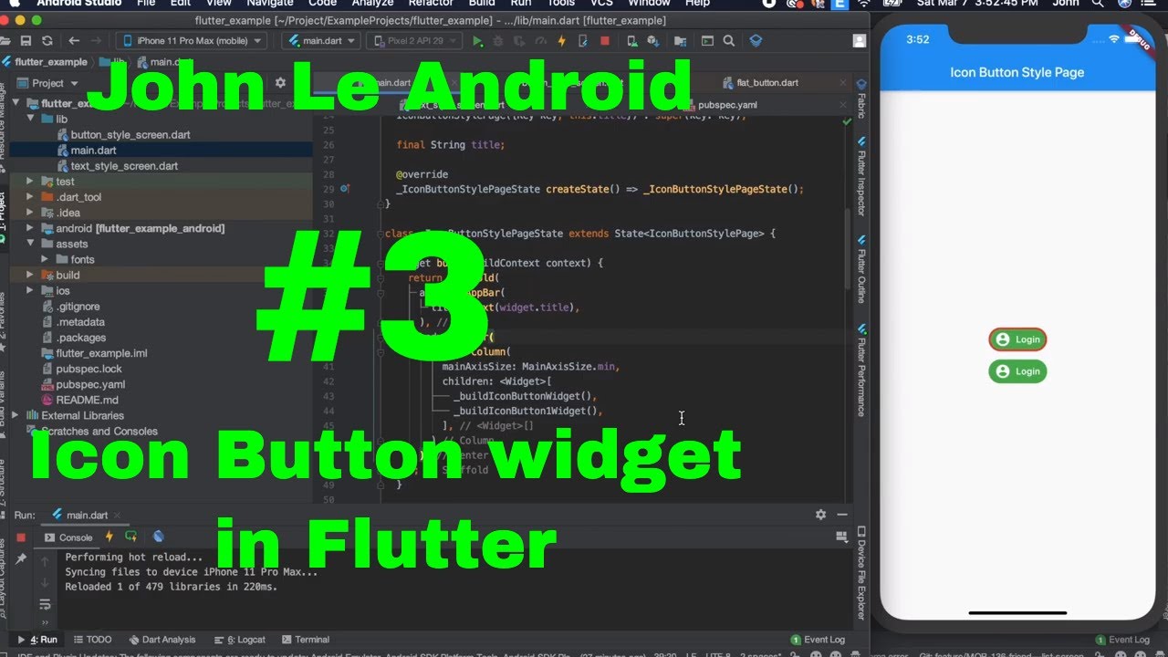 3 How To Use Icon Button Widget In Flutter Flutter Tutorials For