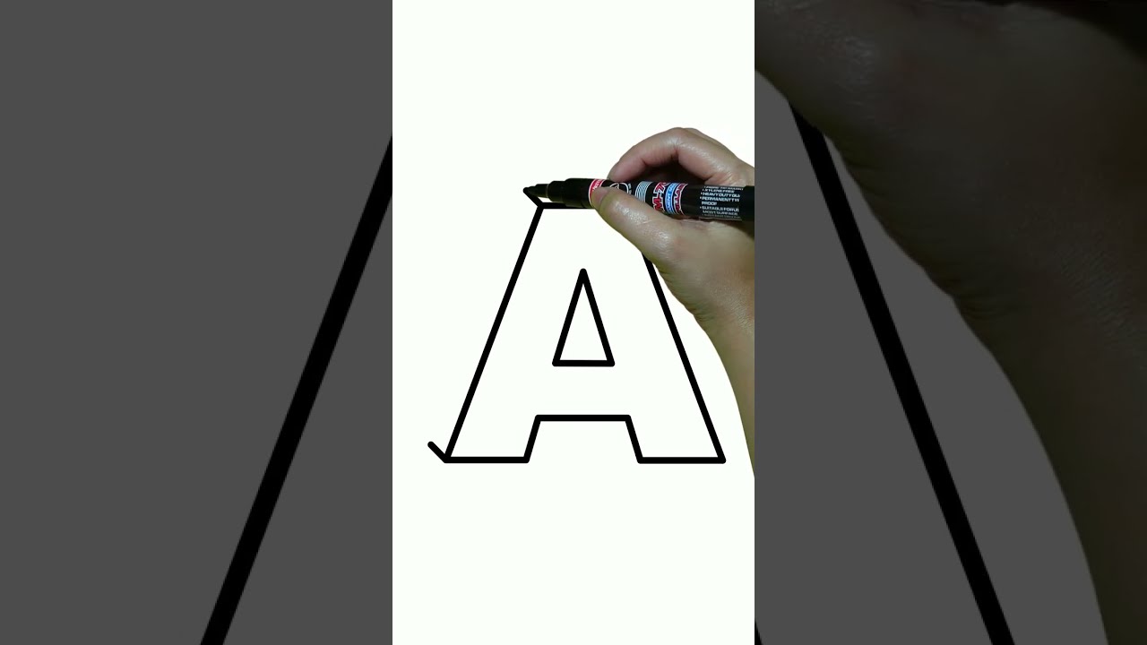 How To Draw 3d Letter A Drawing Letter A With Pencil Youtube – eroppa
