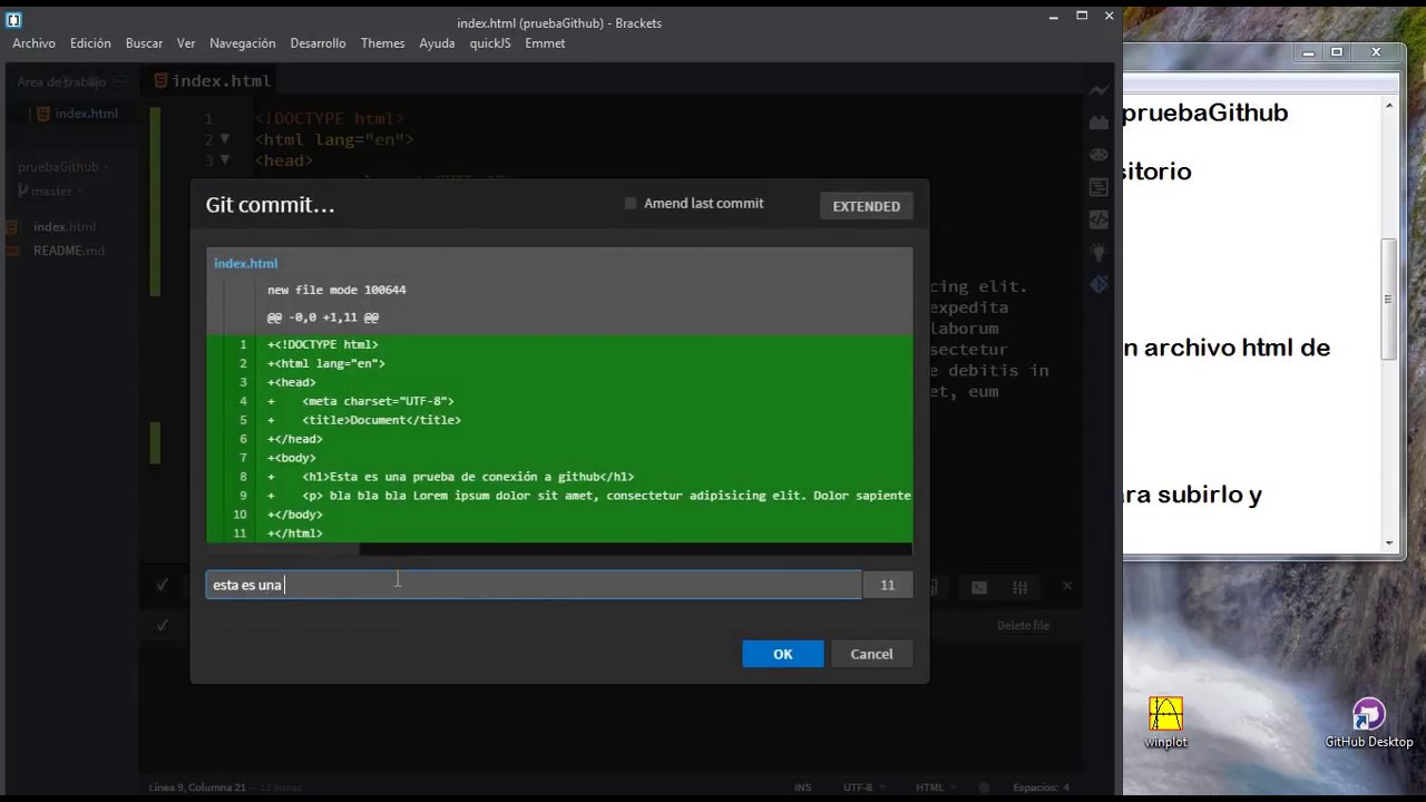 Cómo Integrar Git En Brackets Youtube