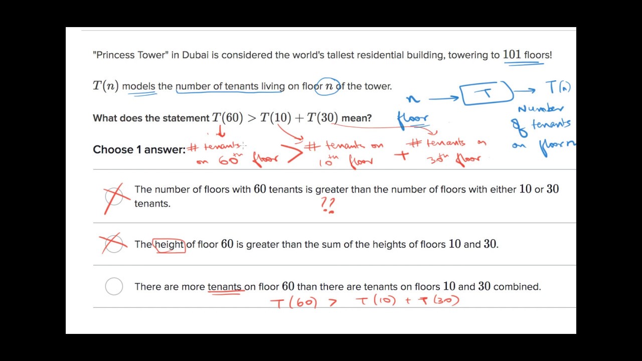 Function Notation Word Problem Tower Hindi Youtube