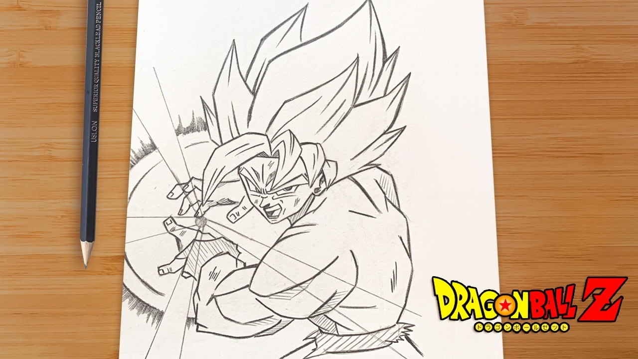 How To Draw Goku Kamehameha Step By Step