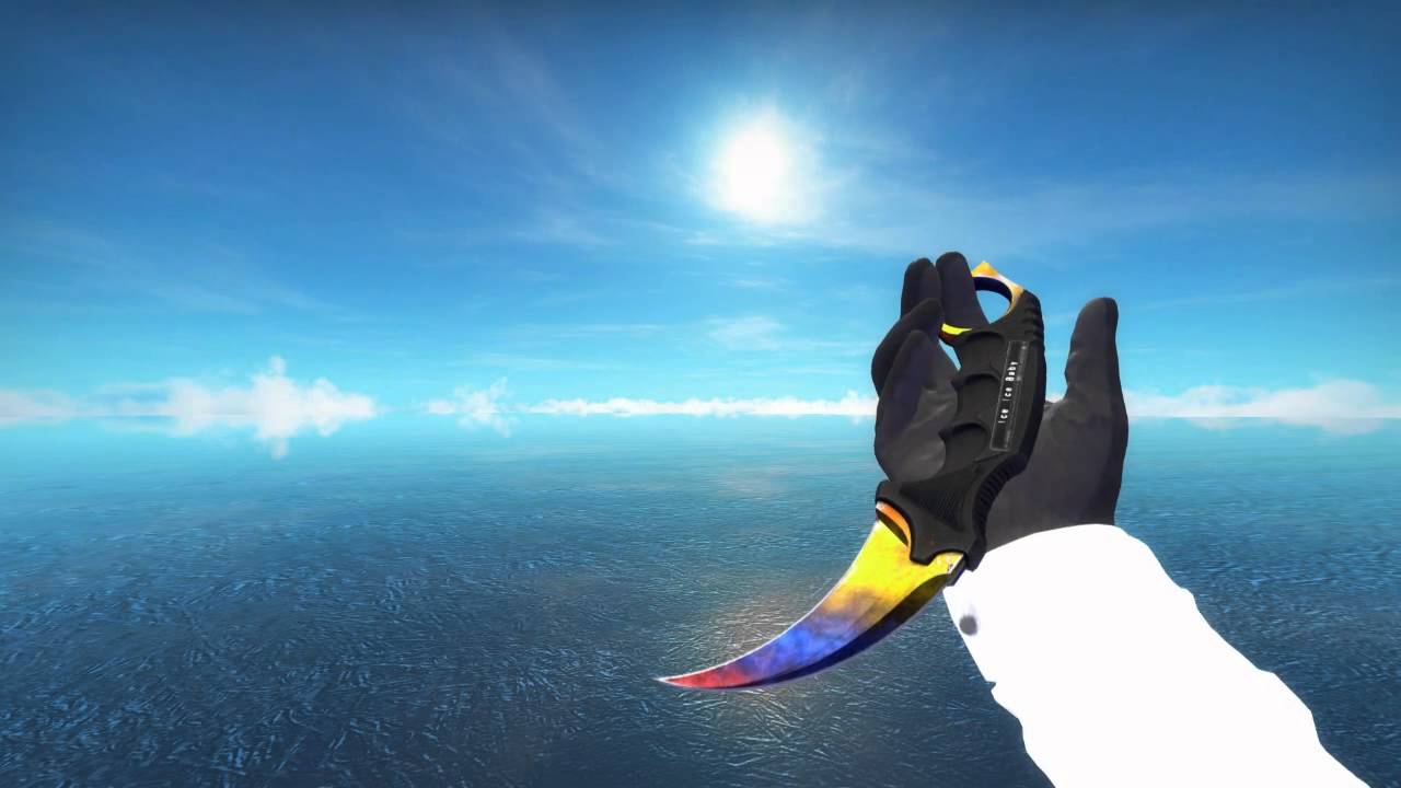 Cs Go Karambit Marble Fade Factory New Showcase Youtube