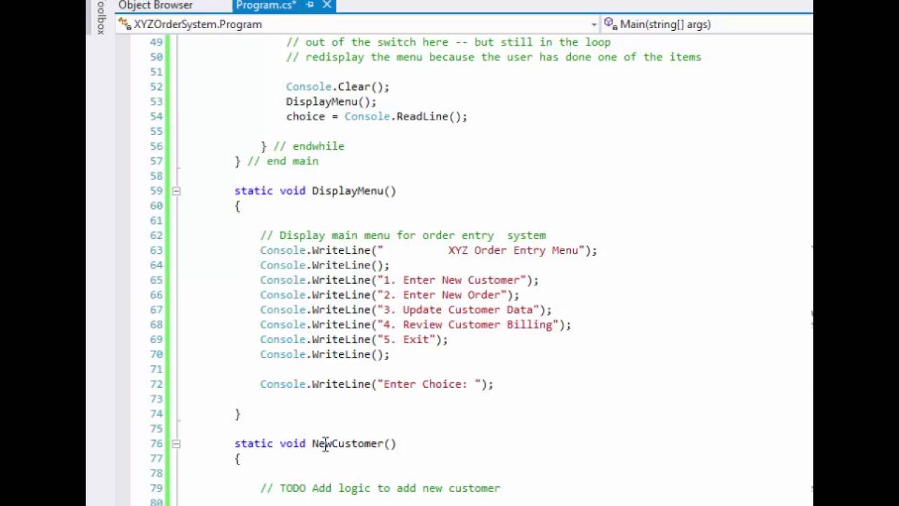 Menu Driven Program Example C Part 2 Youtube