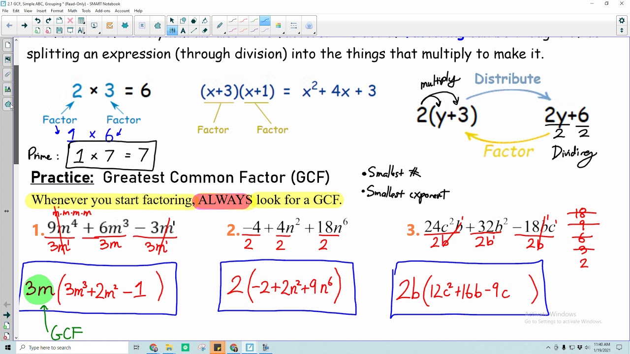 Simple Abc Factoring Youtube