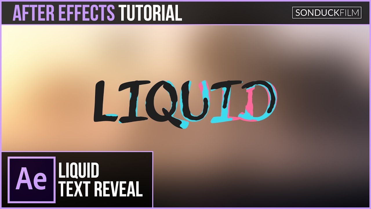 After Effects Tutorial Liquid Text Effect Motion Graphics Youtube