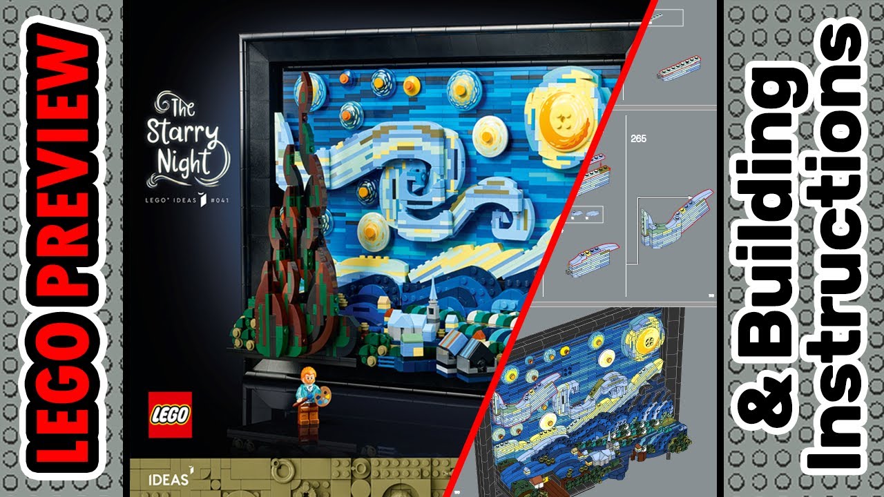 Preview 21333 Lego Ideas Vincent Van Gogh The Starry Night