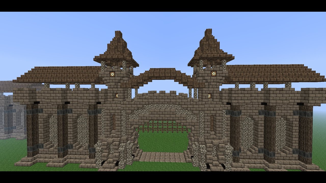 Minecraft Medieval Wall Tutorial How To Build A Wall Part 2 Wall
