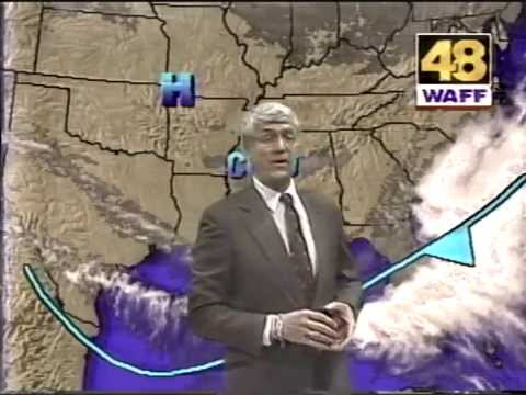 Waff 48 News Bob Baron Forecast 1993 Youtube