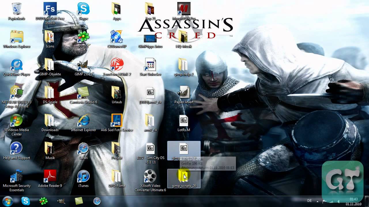 Gimp Script Fu Installieren Youtube