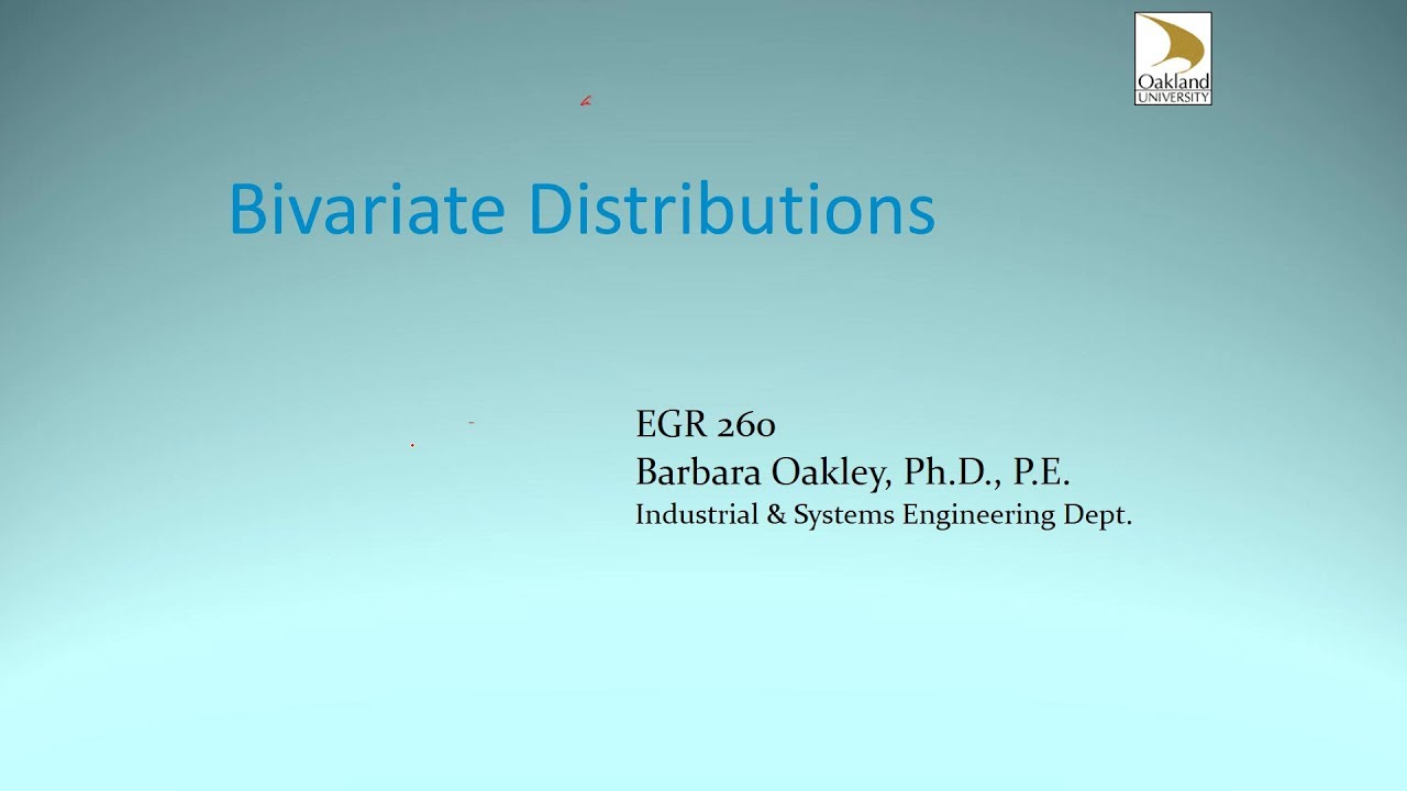 Video 5a Bivariate Distributions Youtube