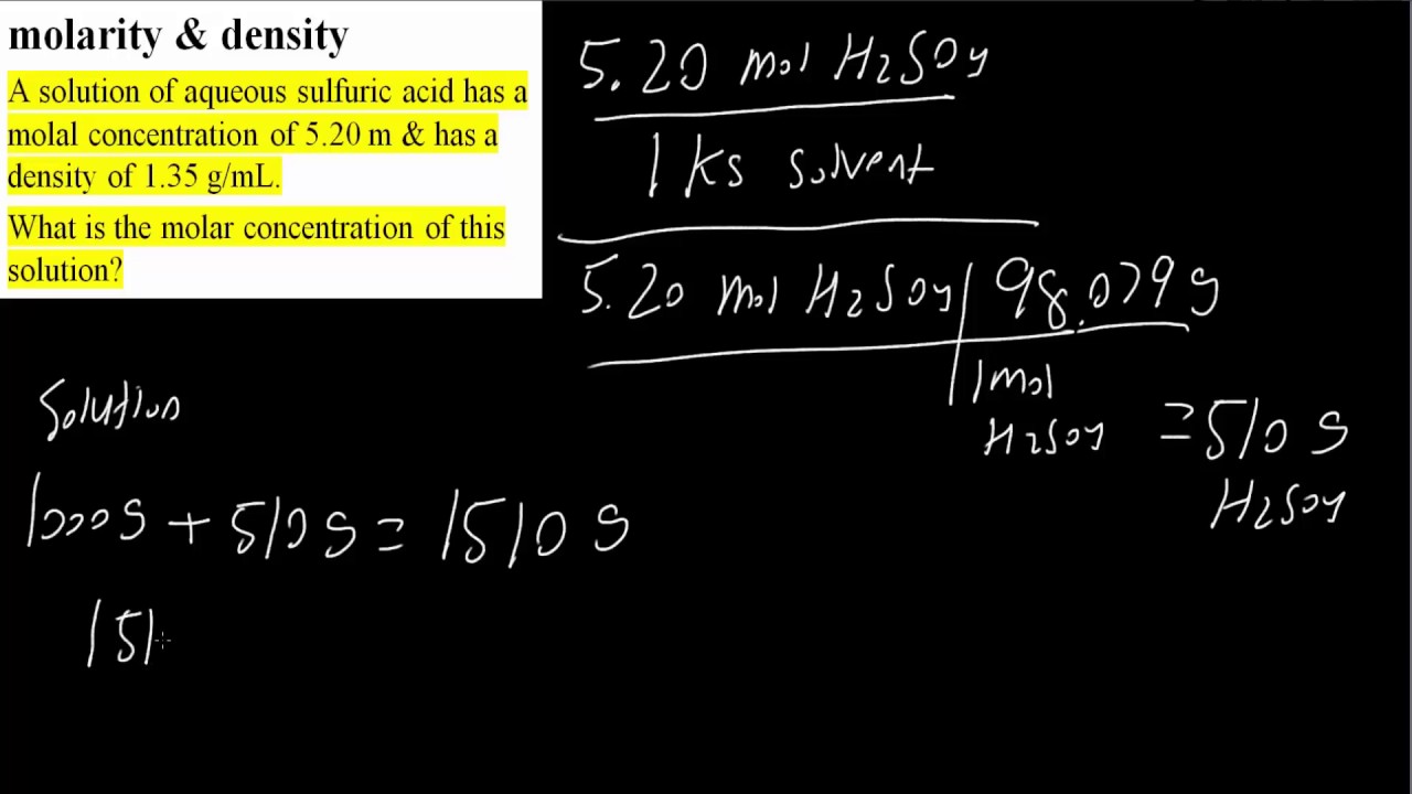 How To Calculate Molality Concentration Free Worksheets Printable