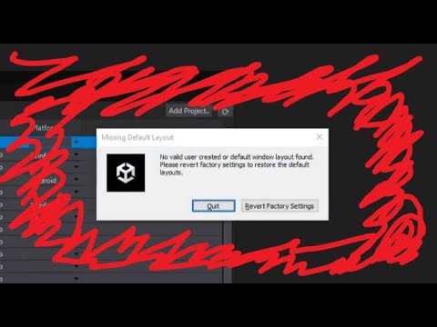 Unity No Valid User Created Or Default Window Layout Found Youtube