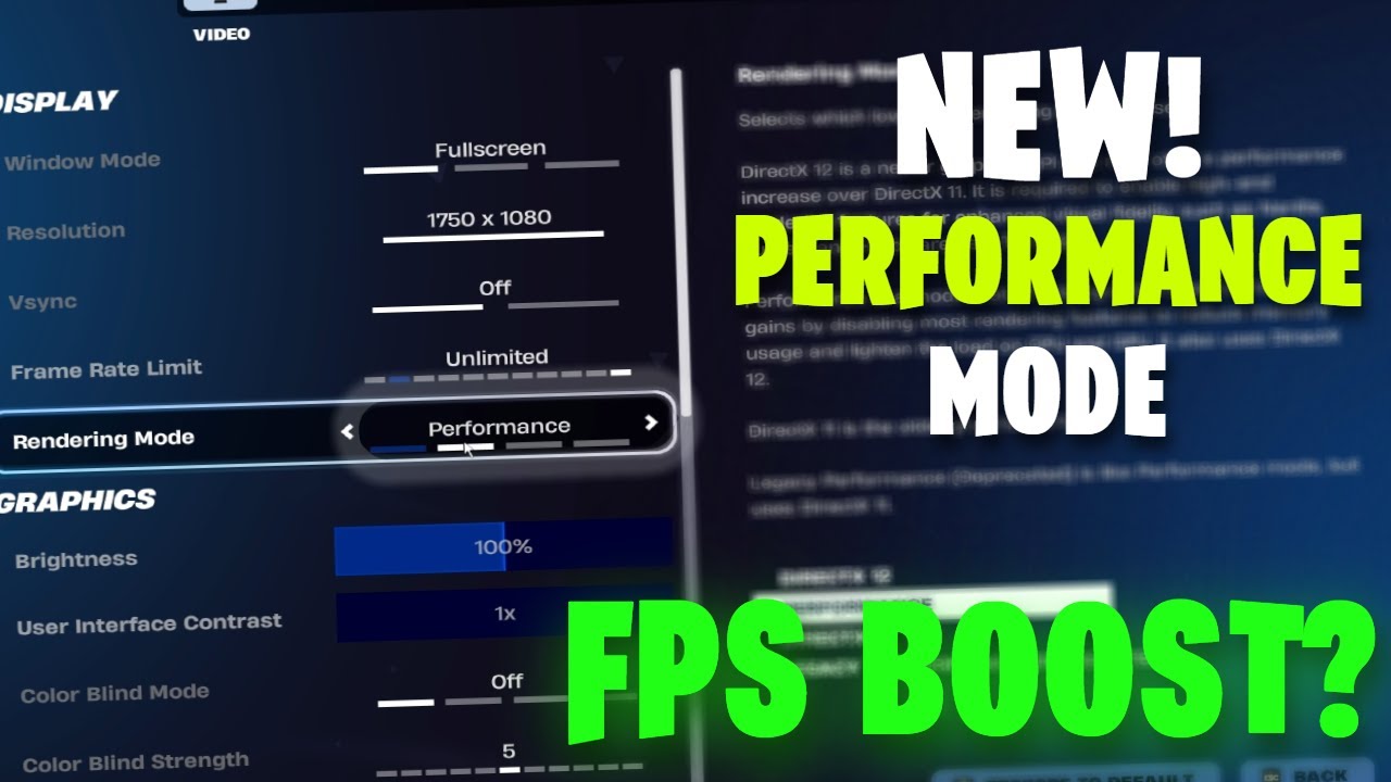 Legacy Vs New Performance Mode In Fortnite Real Fps Difference Youtube