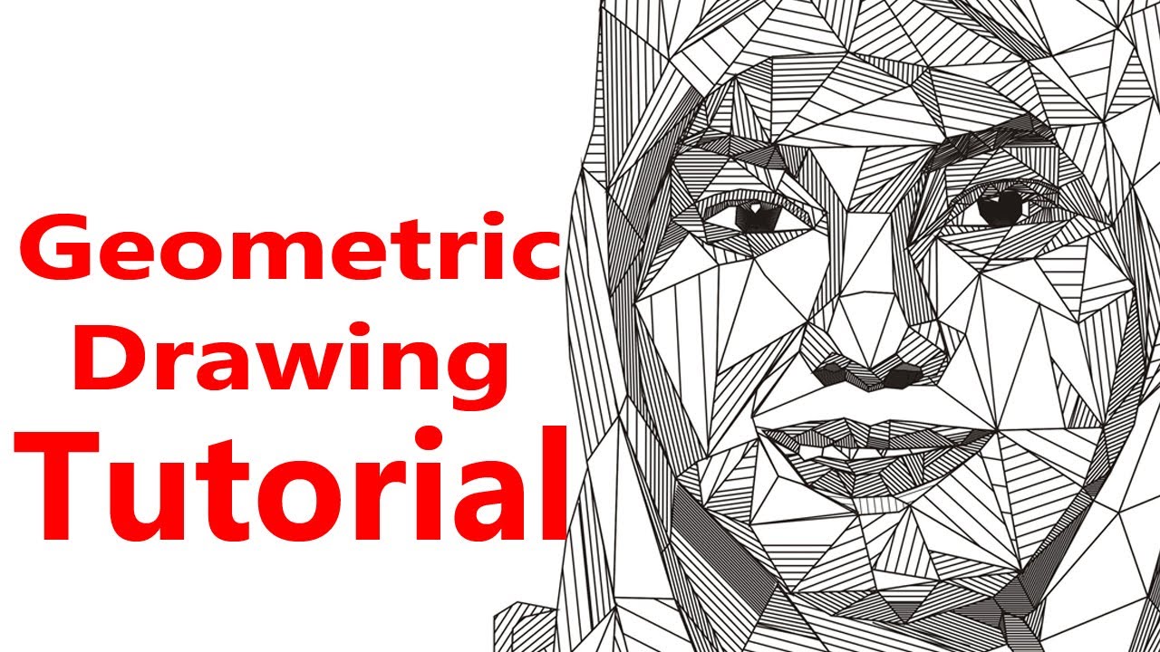 How To Draw Geometric Portrait Geometric Drawing Tutorial Youtube