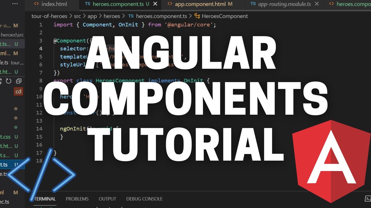 Creating A Component In Angular Using Components Angular Tour Of