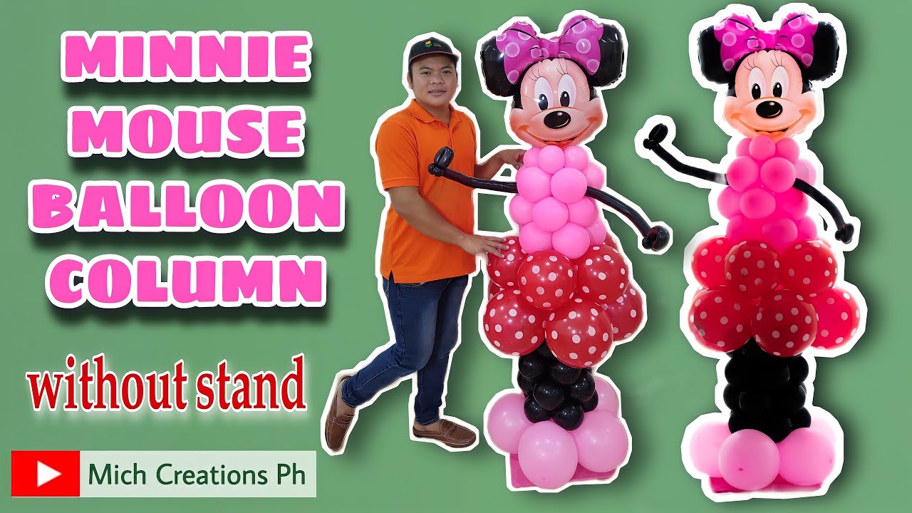 Life Size Minnie Mouse Balloon Standee No Stand No Fishing Line Youtube