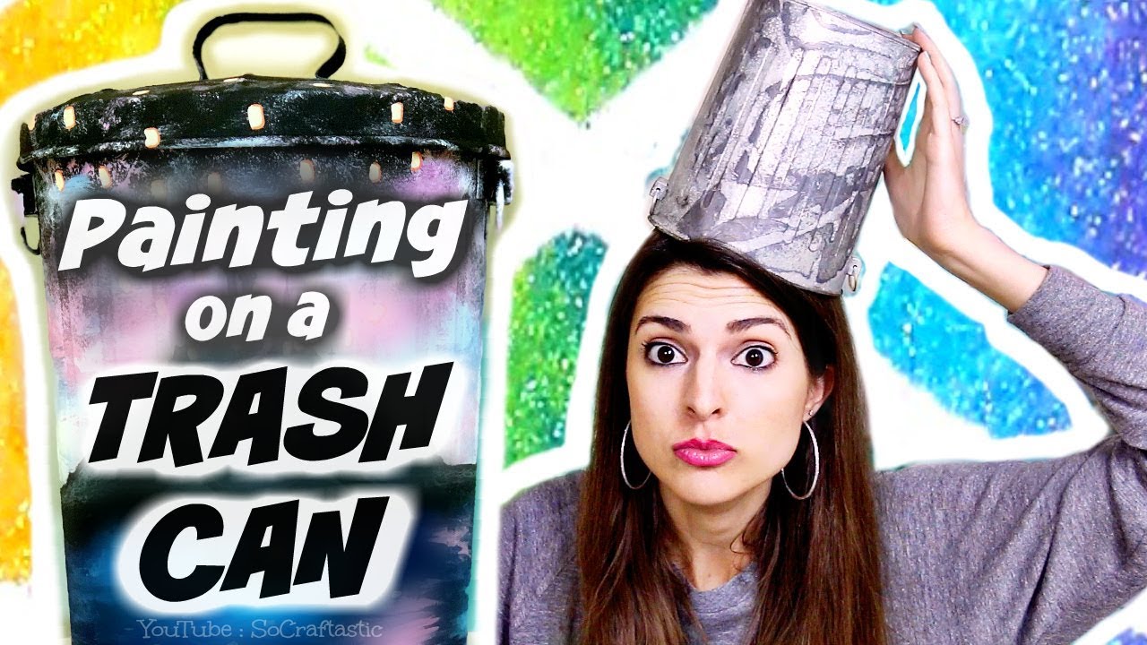 This Art Is Garbage Painting On A Trash Can Youtube
