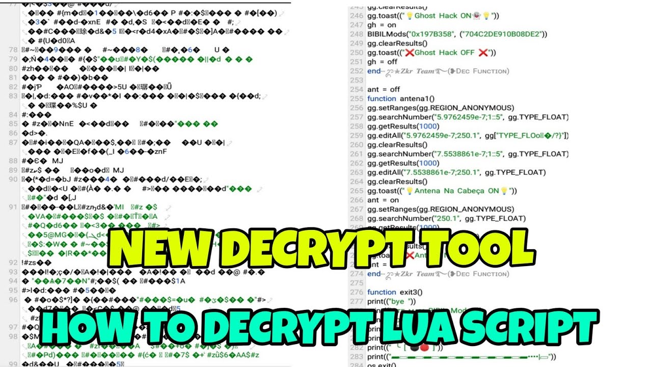 How To Decrypt Lua Script Part 2 Decrypt All Script Paid Dec Tool