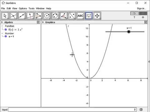 Basic Introduction Into Using A Slider In Geogebra Youtube