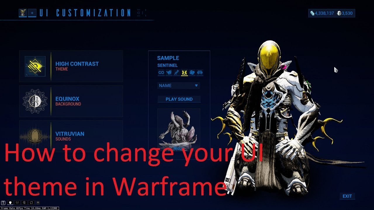 How To Change Your Ui Theme In Warframe Youtube