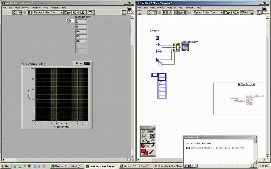 Plotting Xy Graphs And Linear Regression In Labview Youtube